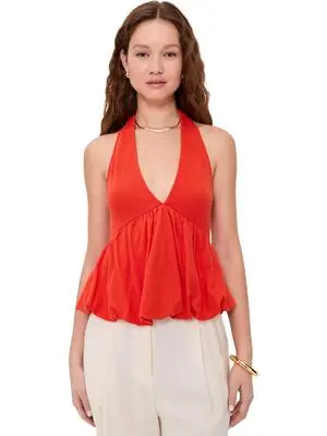 Free People Paige Top - Tangerine Tango