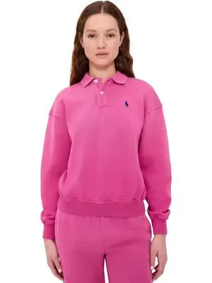 Polo Ralph Lauren Long Sleeve Fleece Pullover - Accent Pink