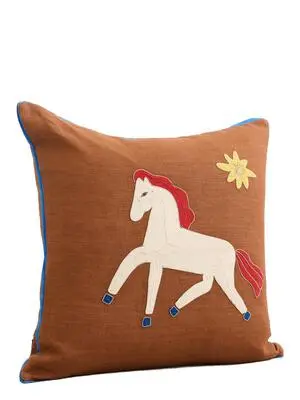 Jonathan Adler Playa Horse Pillow - Green/blue