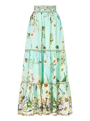 Camilla High-waisted Skirt - Green
