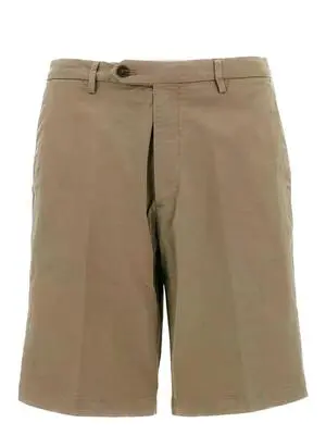 BRIGLIA 1949 Belt-loops Buttoned Shorts - Brown