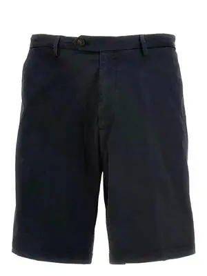 BRIGLIA 1949 Buttoned Back-pocket Shorts - Blue