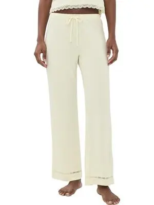 Z SUPPLY Crochet-Trimmed Jersey Pants