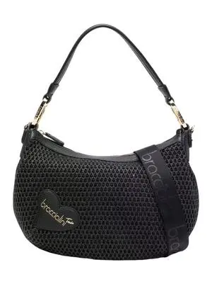 BRACCIALINI Beth Tricot Top-zip Shoulder Bag - Black