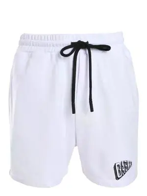 GAELLE Drawstring Track Shorts - White