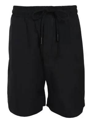GAELLE Drawstring Track Shorts - Black