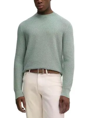 BOSS Crew-neck Cotton Sweater - Green