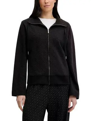 BOSS Patterned Zip-up Jacket - Black