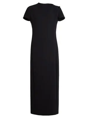 Khaite Iryl Open-back Draped Crepe Dress - Black
