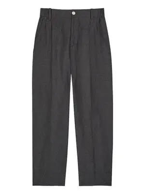 Jacquemus Le Pantalon Croisiere Straight-leg Cotton Trousers - Dark Grey