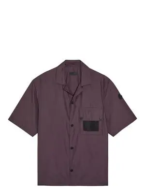 Moncler Logo Ripstop Shell Shirt - Purple
