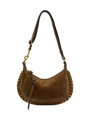 Isabel Marant Oskan Studded Suede Shoulder Bag - Bronze