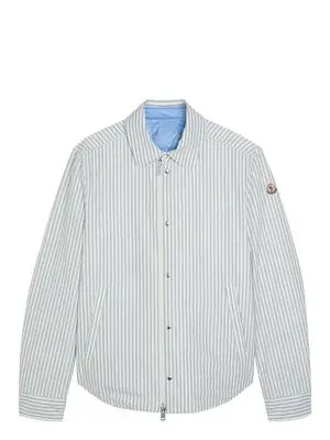 Moncler Cresent Reversible Cotton-blend Poplin Jacket - Light Blue