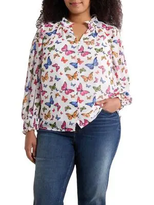 SUGARLIPS Butterfly Print Shirt