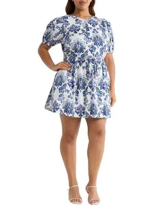 SUGARLIPS Viara Floral Alba Cotton Minidress