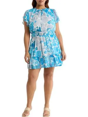 SUGARLIPS Floral Ruffle Tiered Dress