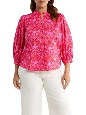 SUGARLIPS Cecy Floral Ima Button-up Shirt