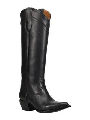 Frye Sacha Knee High Western Boot - Black