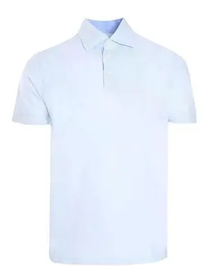 LUIGI BORRELLI Short-sleeve Polo Shirt Blue