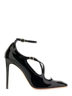 A.BOCCA 90mm T-Strap Leather Pumps