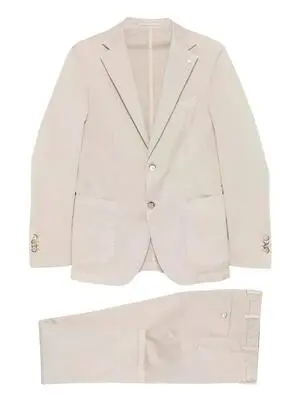 LUIGI BIANCHI Patch Pocket Blazer - Neutrals