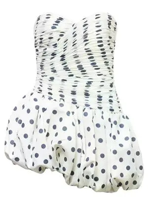 STOLEN STORES Polka-dots Draped Mini Dress