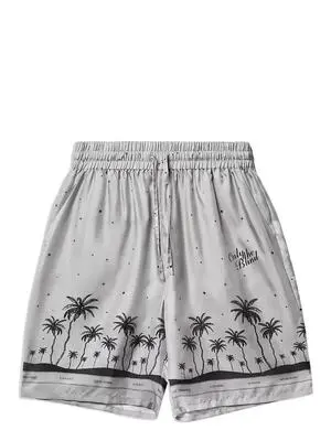 ONLY THE BLIND Palm Tree Print Shorts - Grey