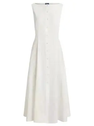 Polo Ralph Lauren Button-up Midi Dress - White