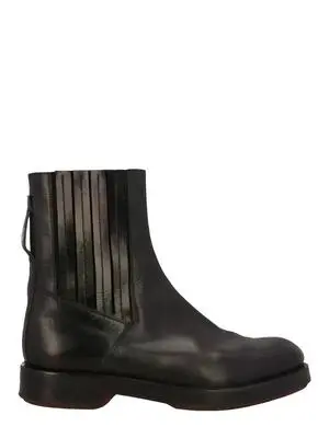 Zegna Leather Chelsea Boots - Black