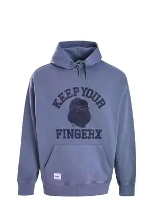 FINGERCROXX Logo-patch Hoodie - Blue
