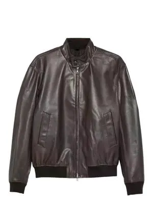Tagliatore Jacket With Zip Closure - Brown