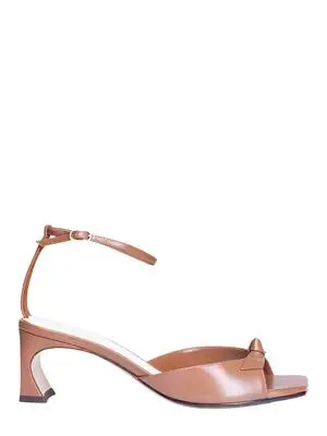 ALEXANDRE BIRMAN 60mm Clarita Bow Ankle Strap Sandals - Brown