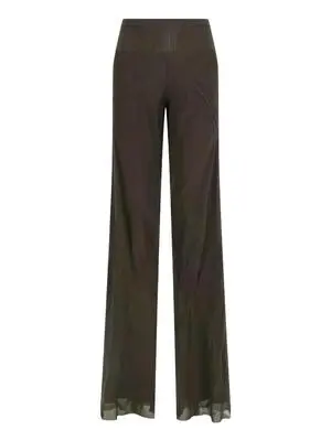 Rick Owens Bias Silk Trousers - Brown
