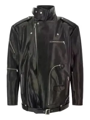 Rick Owens Biker Leather Jacket - Black