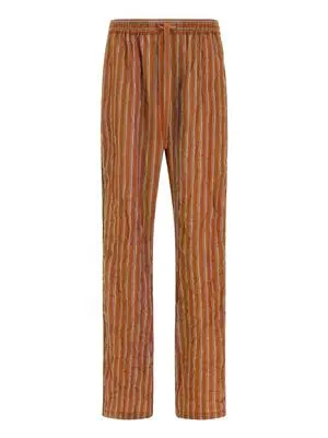 Dolce & Gabbana Vanity Striped Straight Trousers - Brown