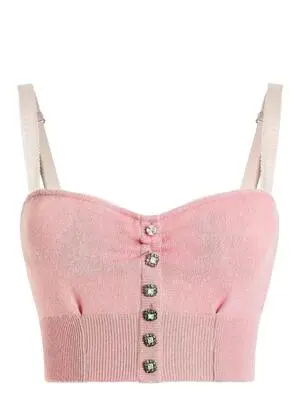 Dolce & Gabbana Buttoned Strap Tank Top - Pink