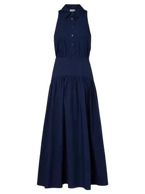 STAUD Romy Cotton Midi Dress