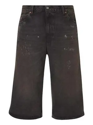 OUR LEGACY Capri Cut Distressed Shorts