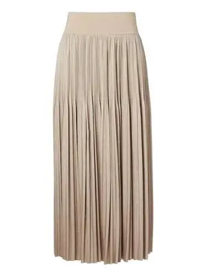 JOSEPH Rabat Plissé Midi Skirt - Beige
