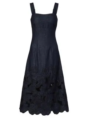 VERONICA BEARD Rosaura Floral Denim Midi Dress