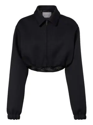 Balenciaga Cropped Blouson Jacket - Black