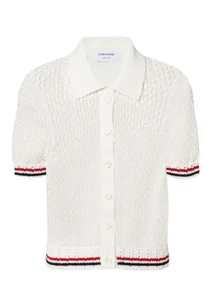 Thom Browne Pointelle Cotton Top - White