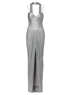 MARIA LUCIA HOHAN Tonia Cutout Silk Tulle Gown - Silver