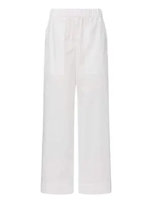 Simkhai Arden Cotton-blend Wide-leg Pants - White
