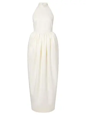 ROTATE BY BIRGER CHRISTENSEN Halterneck Satin Gown - White