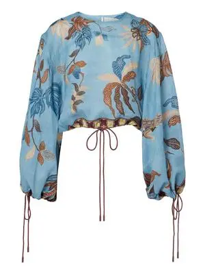 ALEMAIS Alémais Georgie Cropped Printed Top