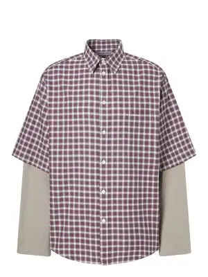 BALENCIAGA Laye Checked Cotton Shirt