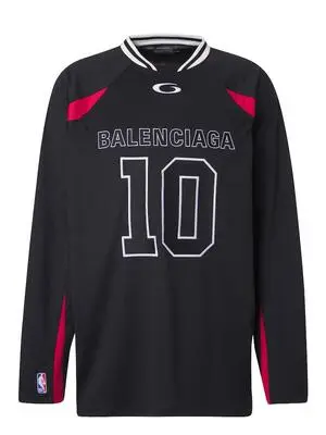Balenciaga X Nba Logo Jersey T-shirt - Black