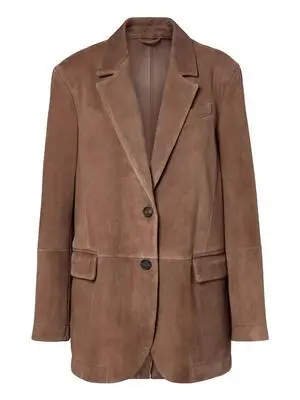 Brunello Cucinelli Suede Blazer - Brown