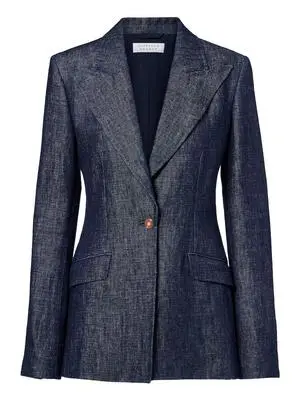 Gabriela Hearst Leiva Linen Blazer - Blue
